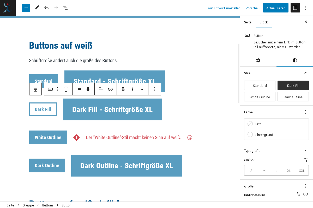 Webseiten-Styleguide: Buttons – Netzwerk für Demokratie und Courage